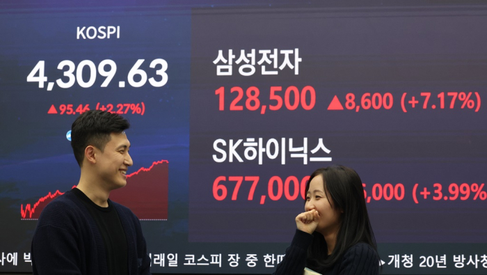 Kospi hits fresh record high above 4,300 to ring in New Year; Won ...